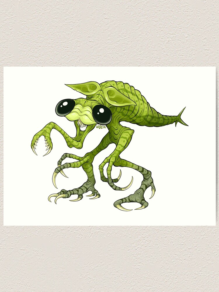 "Nymphernal - Dragonfly Nymph Monster" Art Print by bogleech | Redbubble