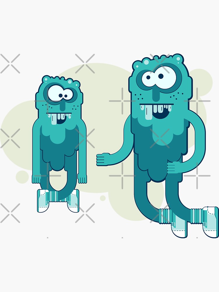 "Crazy zombie blue guy" Sticker for Sale by MangoOctopus | Redbubble