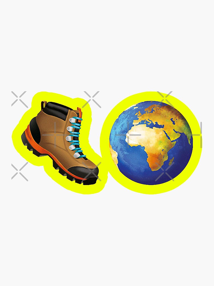 "BOOT WORLD" Sticker by 75designs | Redbubble