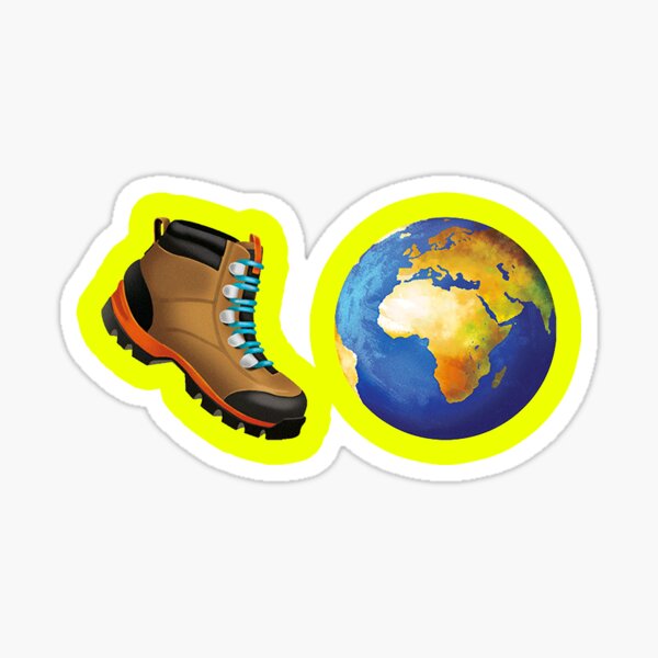 "BOOT WORLD" Sticker by 75designs | Redbubble