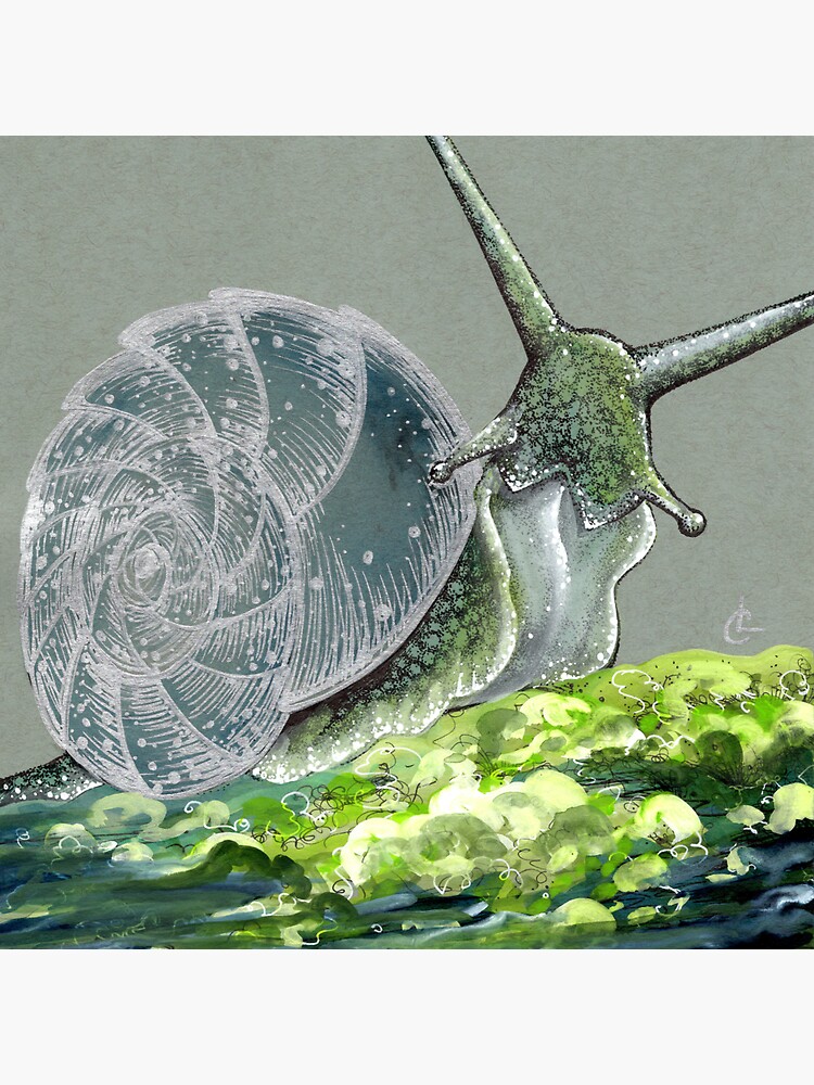 "Brave Little Snail | "ARMOR" from Inktober 2020" Sticker for Sale by ...