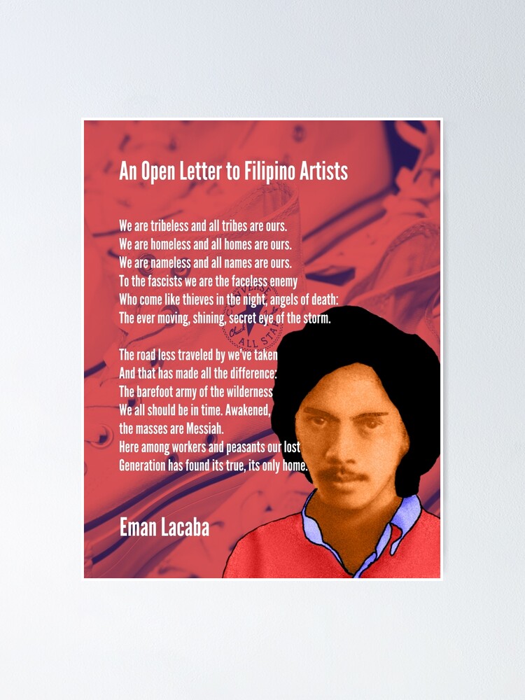 "Eman Lacaba - Poet, Writer, Activist, Revolutionary - Wall Art" Poster ...