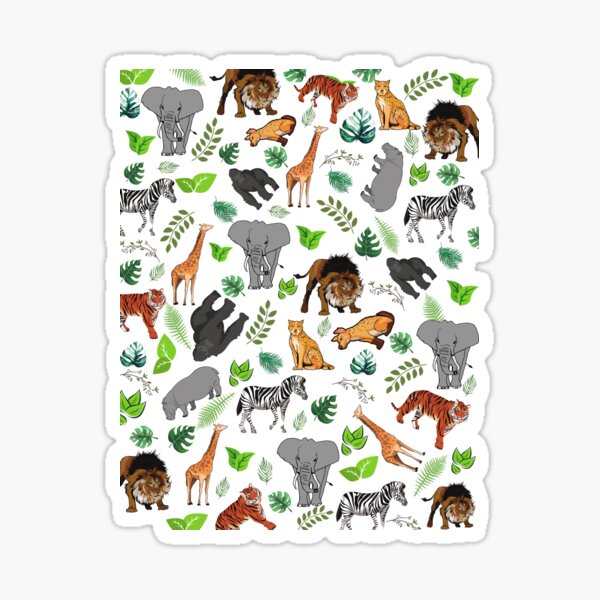"african safari animal print " Sticker for Sale by Dominique11 | Redbubble