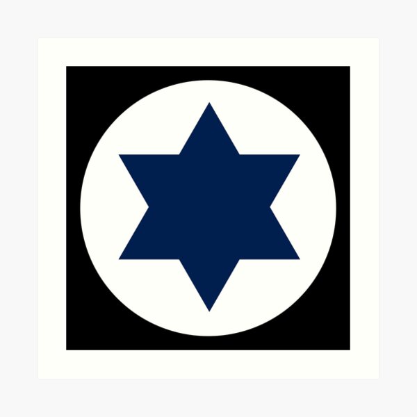 "ISRAELI AIR FORCE ROUNDEL IAF ISRAEL DEFENCE FORCES" Art Print by ...