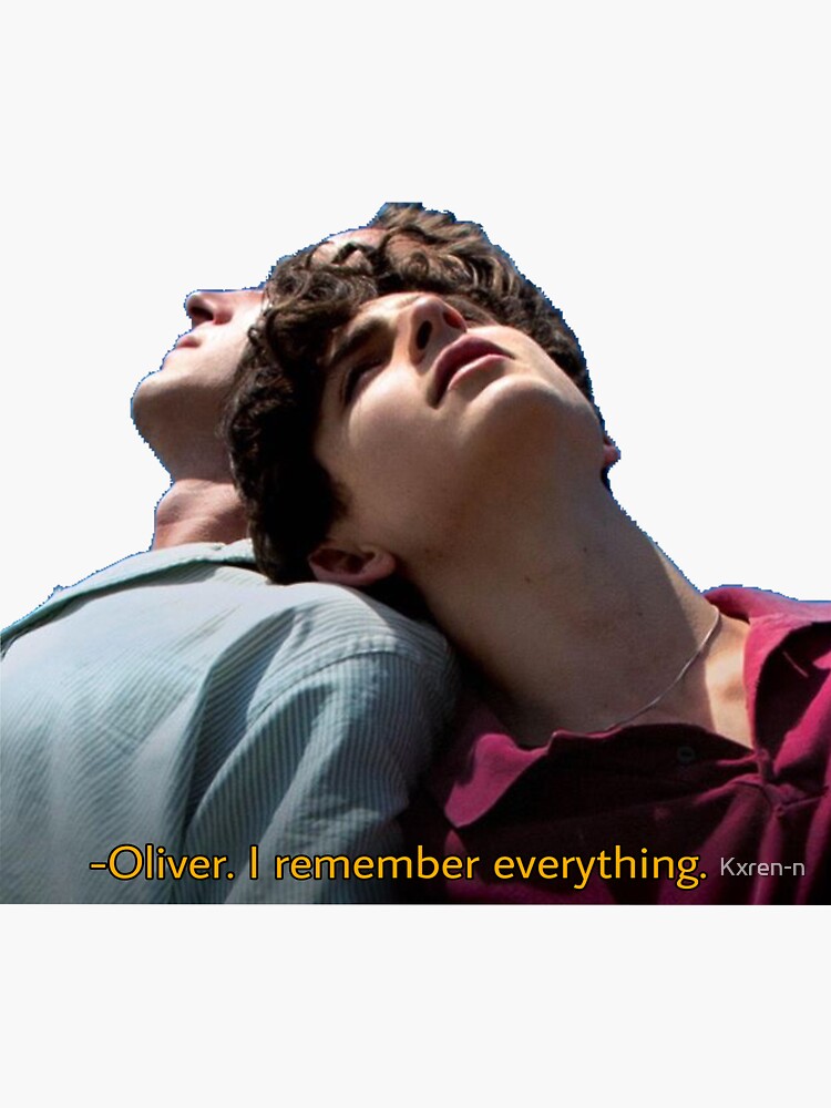 "timothee chalamet cmbyn " Sticker for Sale by Kxren-n | Redbubble