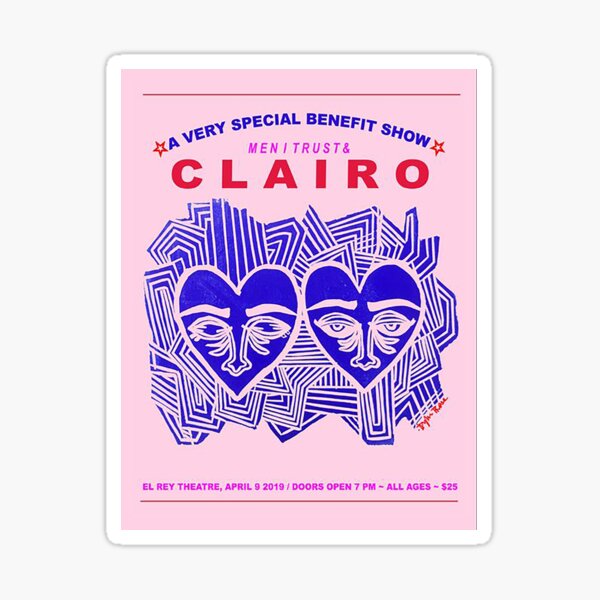 "Clairo Poster" Sticker by JadeInc | Redbubble