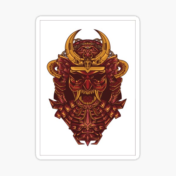 "future samurai mecha mask" Sticker by richoirvansyah | Redbubble