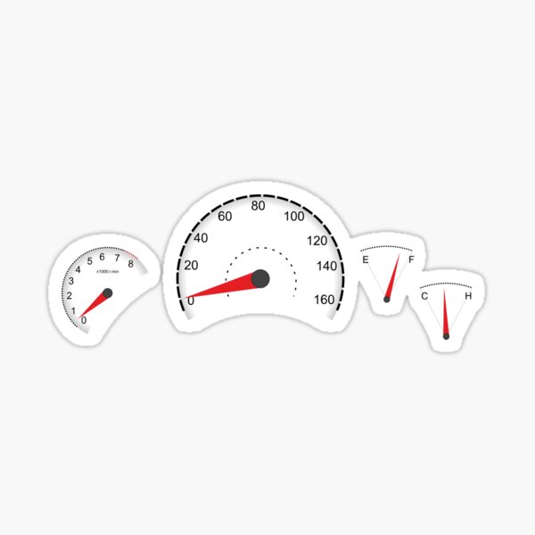 "Car Dashboard - Speedometer Mask" Sticker for Sale by stickersandtees ...