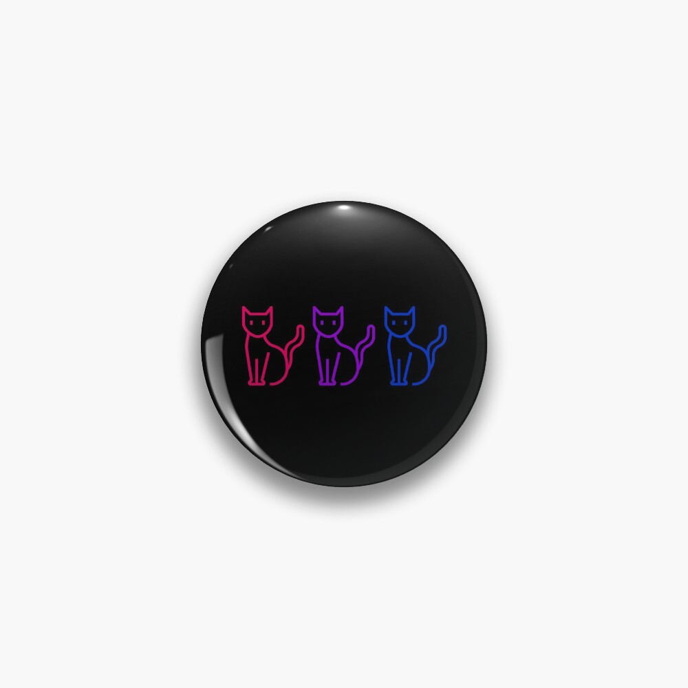 "Subtle Bi Pride Cats, Bisexual Cats" Pin for Sale by MickTilio | Redbubble