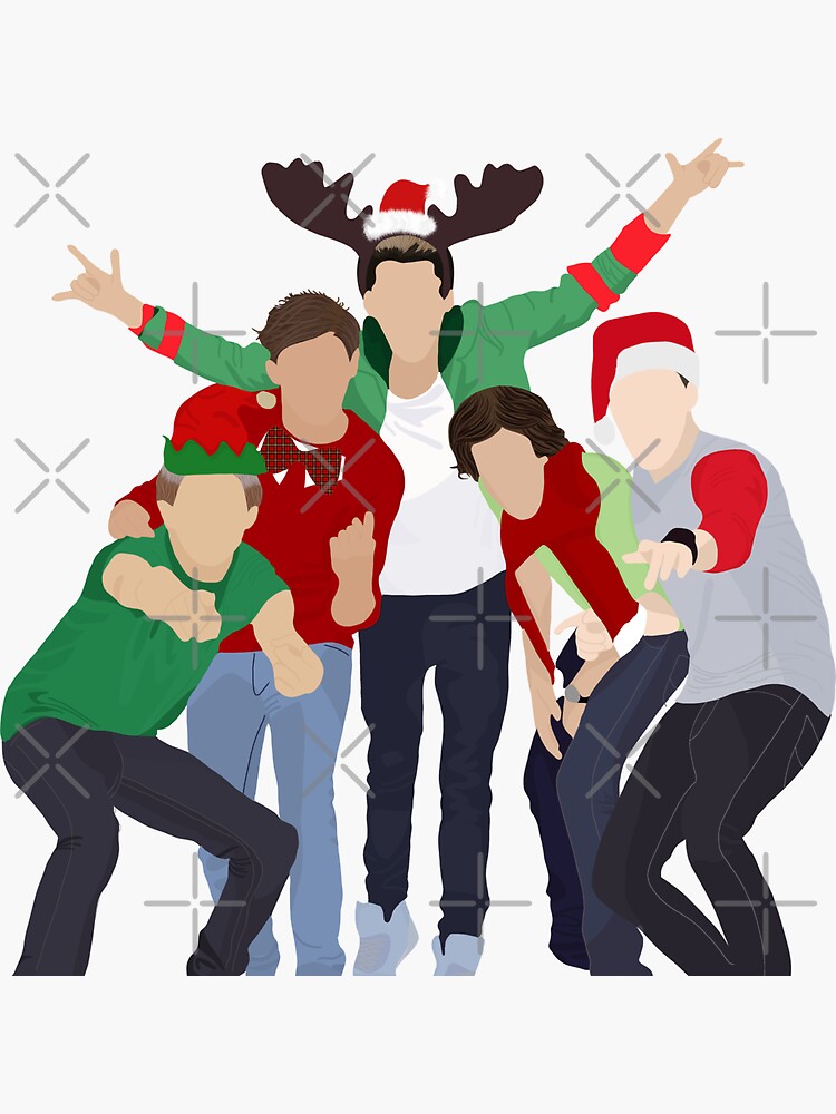 "One Direction Christmas" Sticker for Sale by tamster1 | Redbubble