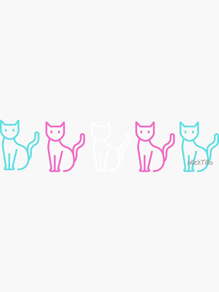 "Subtle trans Pride Cats, transgender Cats" Sticker for Sale by ...