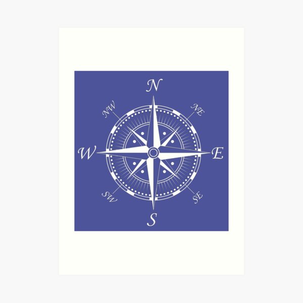 "Vintage Compass Clock Face" Art Print by Linkbekka | Redbubble