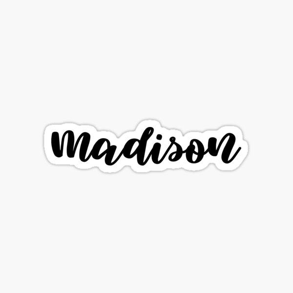 "Name handlettering - Madison " Sticker by pretzelstudios | Redbubble