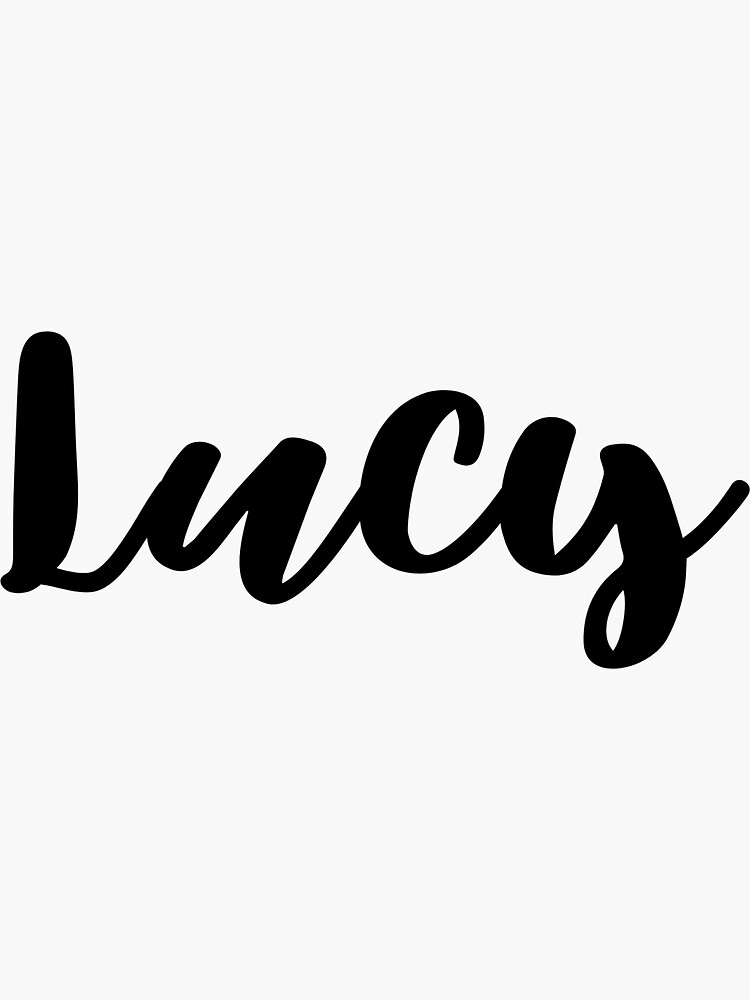 " Name handlettering- lucy" Sticker for Sale by pretzelstudios | Redbubble