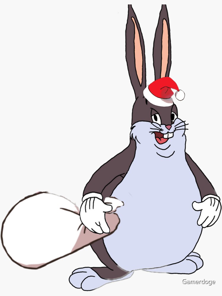 "Big Chungus Christmas Santa Range" Sticker for Sale by Gamerdoge ...