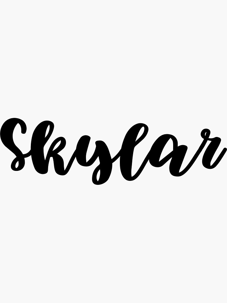 "Name handlettering- Skylar" Sticker for Sale by pretzelstudios | Redbubble