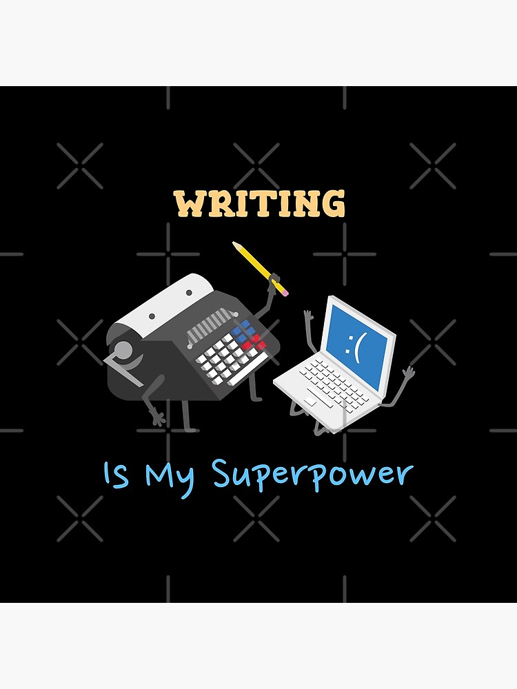 "Writing Is My Superpower Cartoon" Poster for Sale by Unworldly | Redbubble