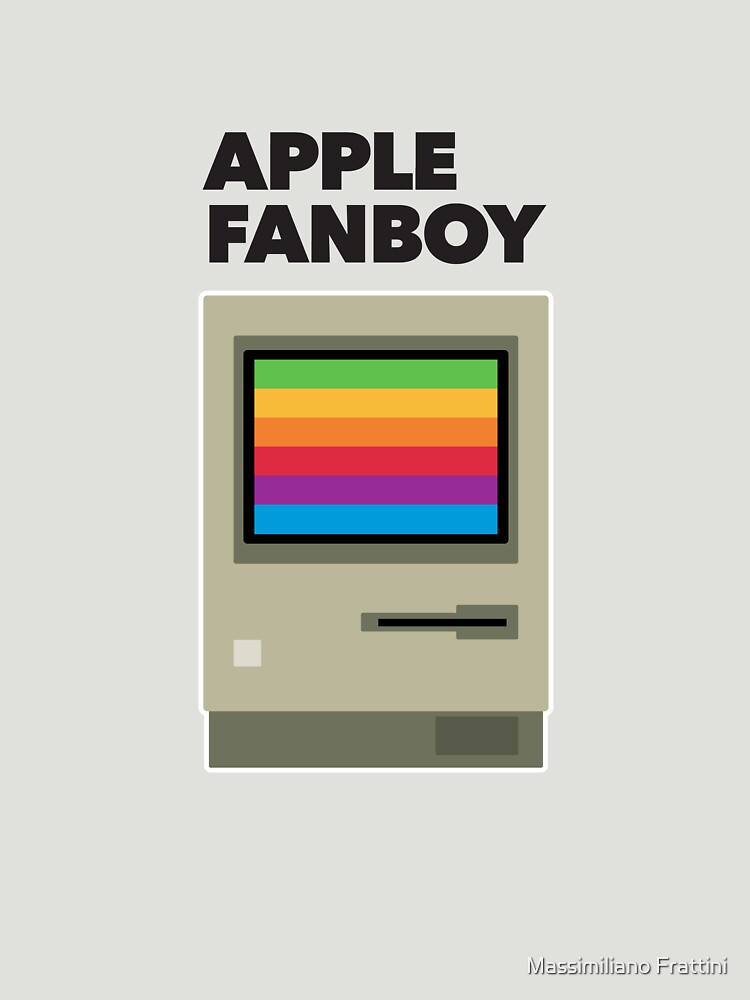 "Apple Fanboy" T-shirt for Sale by MassiFrattini | Redbubble | apple t ...