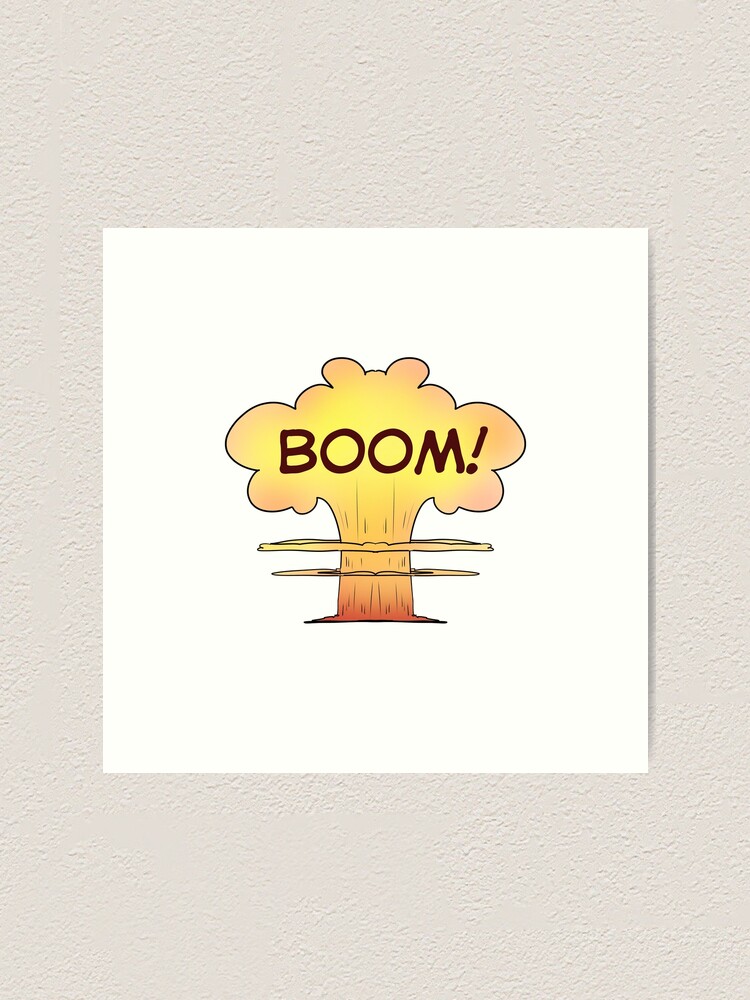 "Atomic Bomb Explosion Sticker" Art Print by MBurnscomics | Redbubble