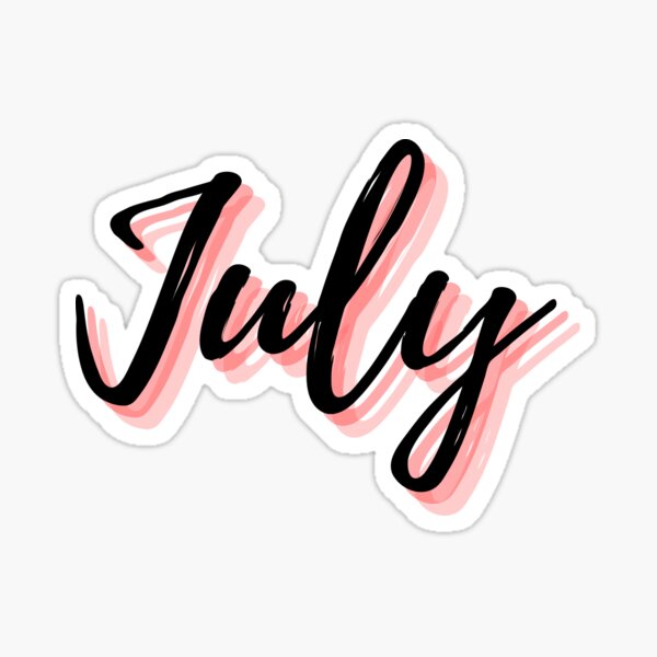 "July" Sticker for Sale by Bubmledesigns | Redbubble
