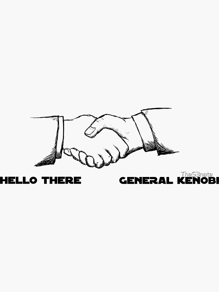 "Hello there" Sticker for Sale by TheS3nate | Redbubble
