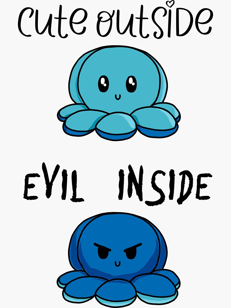 "Cute outside- evil inside" Sticker for Sale by horotsuki | Redbubble