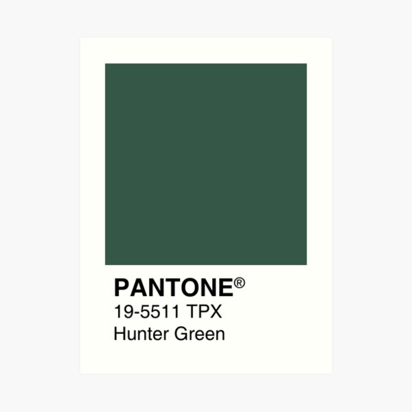 "PANTONE Hunter Green" Art Print for Sale by sadaffk | Redbubble