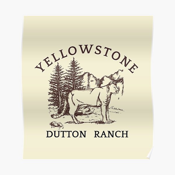 Yellowstone Tv Show Yellowstone Dutton Ranch Wall Art | Redbubble