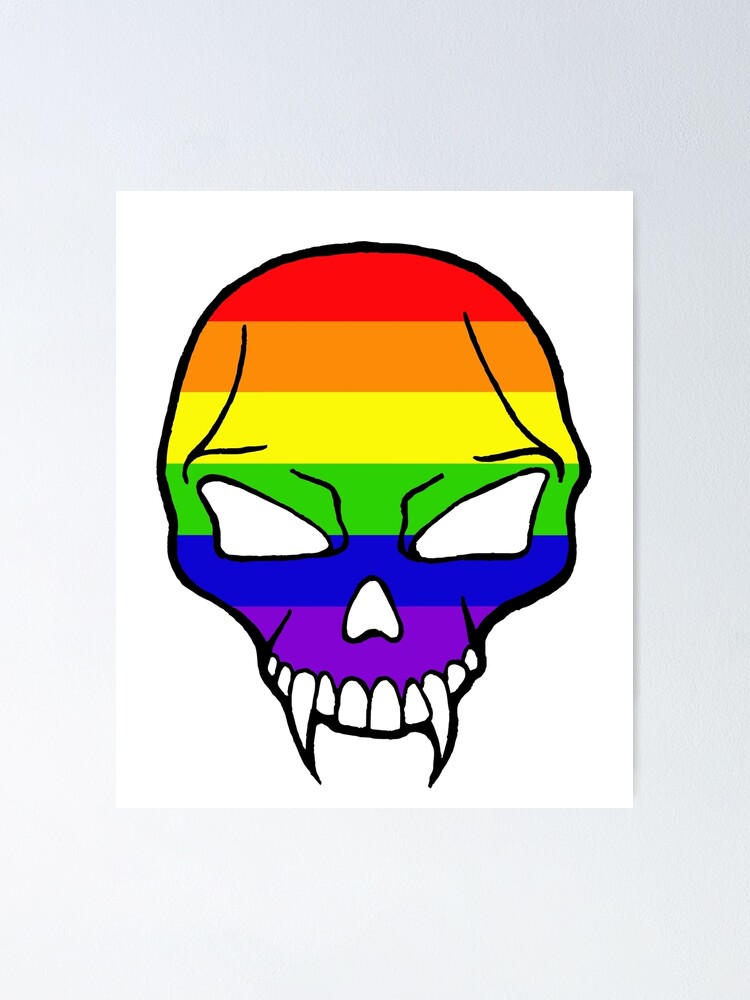 "Gay Pride Vampire Skull" Poster by mscottphifer | Redbubble