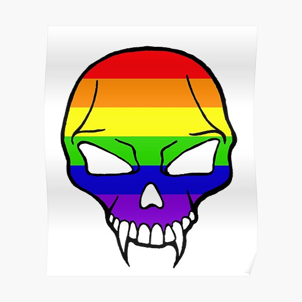 "Gay Pride Vampire Skull" Poster by mscottphifer | Redbubble