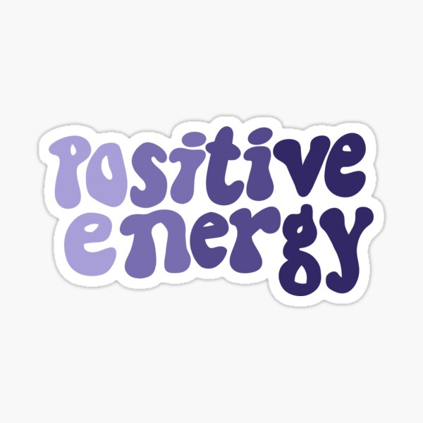 "Purple PosItive Energy" Sticker by lavinderart | Redbubble