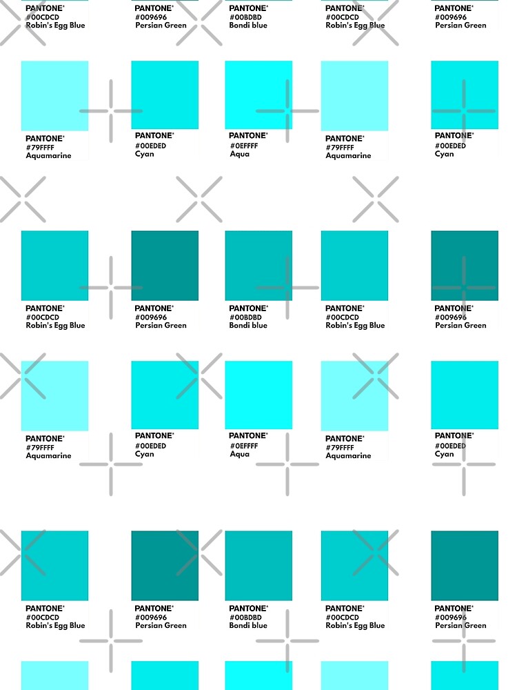 "Green to cyan palette pantone color swatch" Scarf for Sale by ...