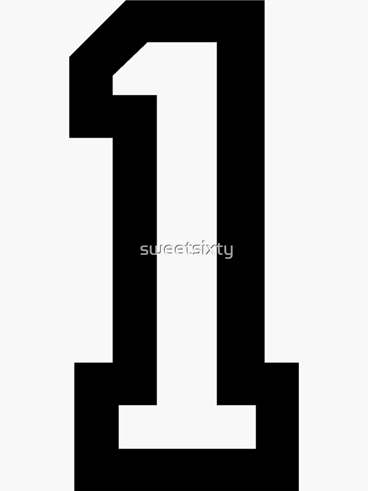 "Number One" Sticker for Sale by sweetsixty | Redbubble