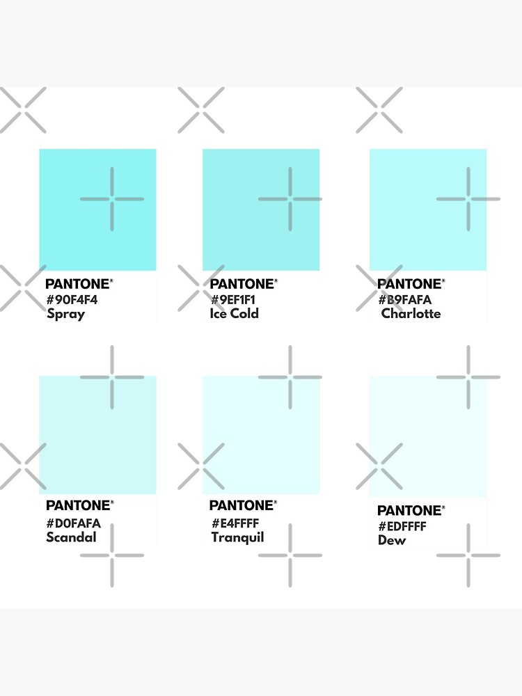 Póster «Paleta de color cian claro muestra de color pantone» de ...