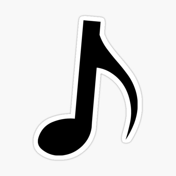 "Quaver Note" Sticker for Sale by sweetsixty | Redbubble