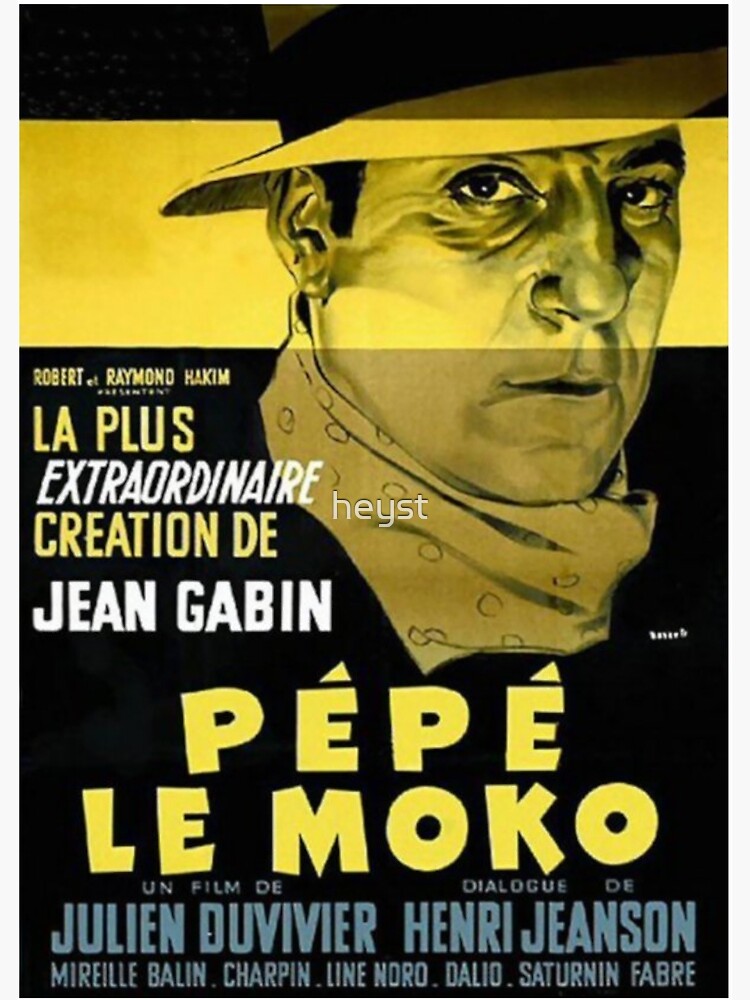 "Pepe le Moko movie poster" Poster for Sale by heyst | Redbubble