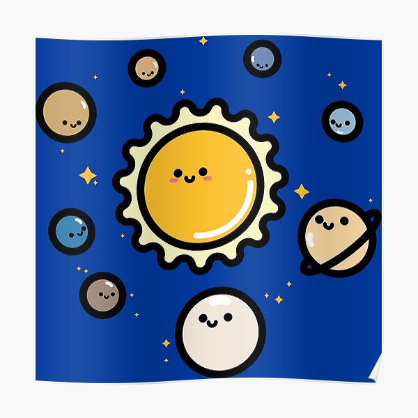 "Cute solar system" Poster by leoclassico | Redbubble