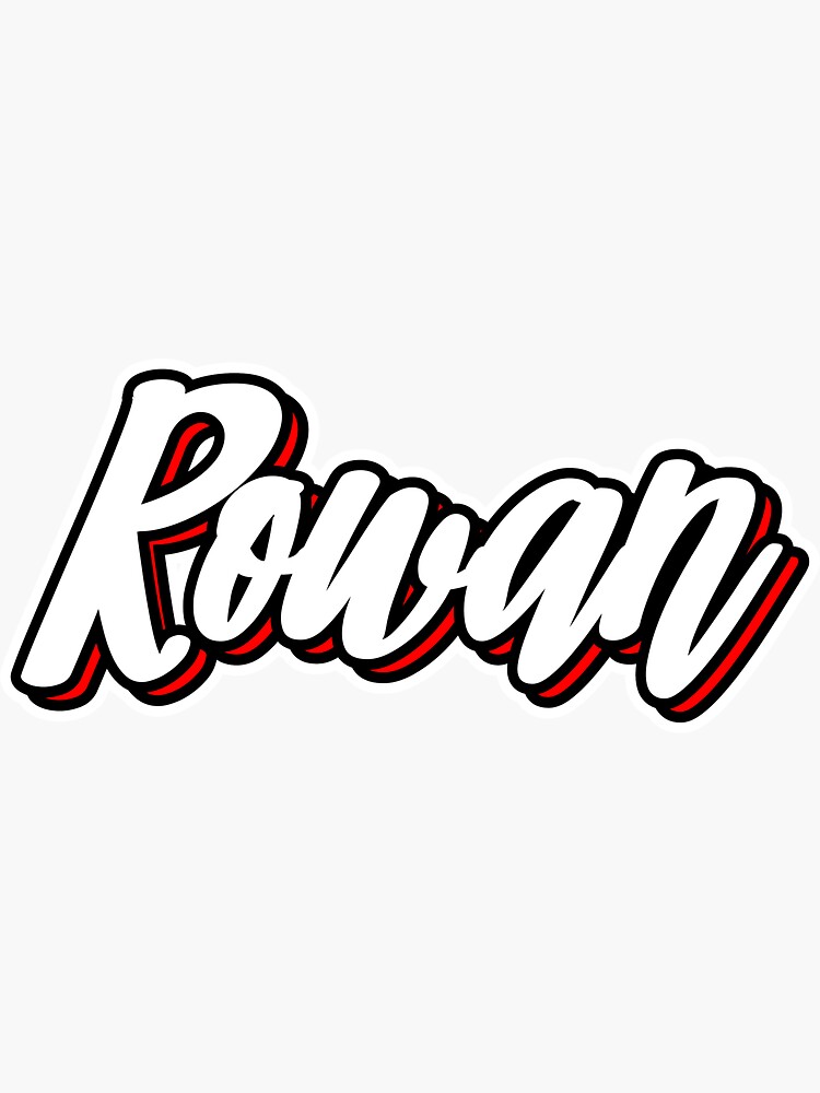 "Rowan first name - hand lettering design" Sticker by sulies | Redbubble