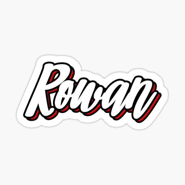 "Rowan first name - hand lettering design" Sticker by sulies | Redbubble