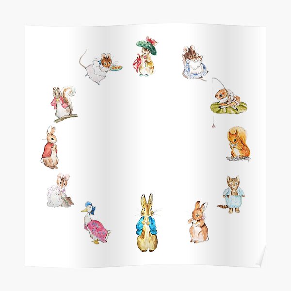 "Tales of Peter rabbit and friends beatrix potter circle" Poster for ...