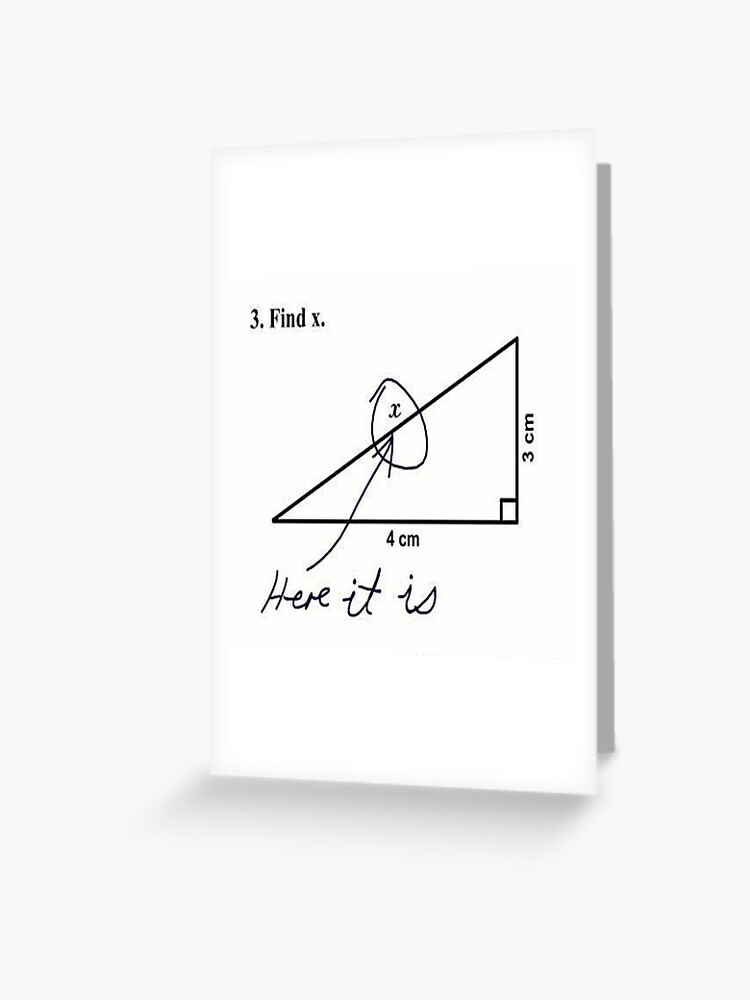"Find X Math Joke" Greeting Card for Sale by MacCurious | Redbubble