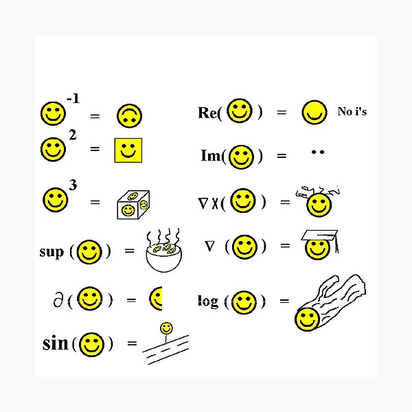 "Happy Face Math" Photographic Print for Sale by MacCurious | Redbubble