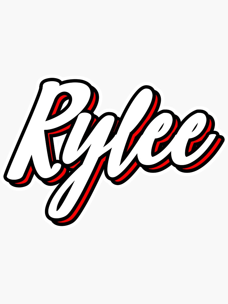"Rylee first name - hand lettered design" Sticker for Sale by sulies ...