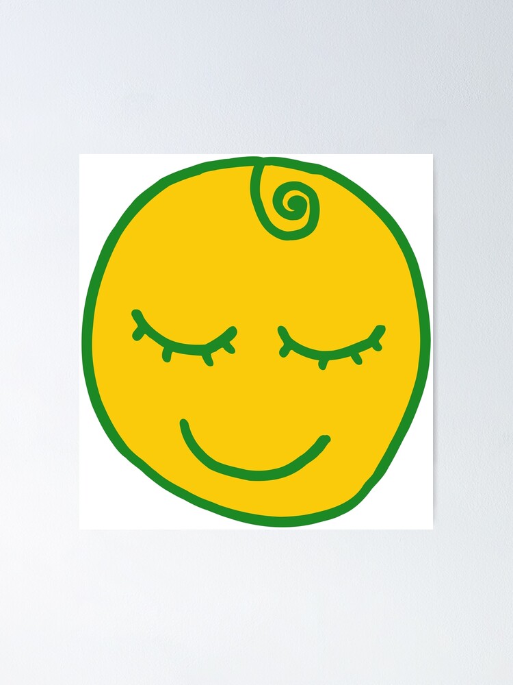 "Adorable boy smiley face yellow" Poster by FoxandRabbituk | Redbubble