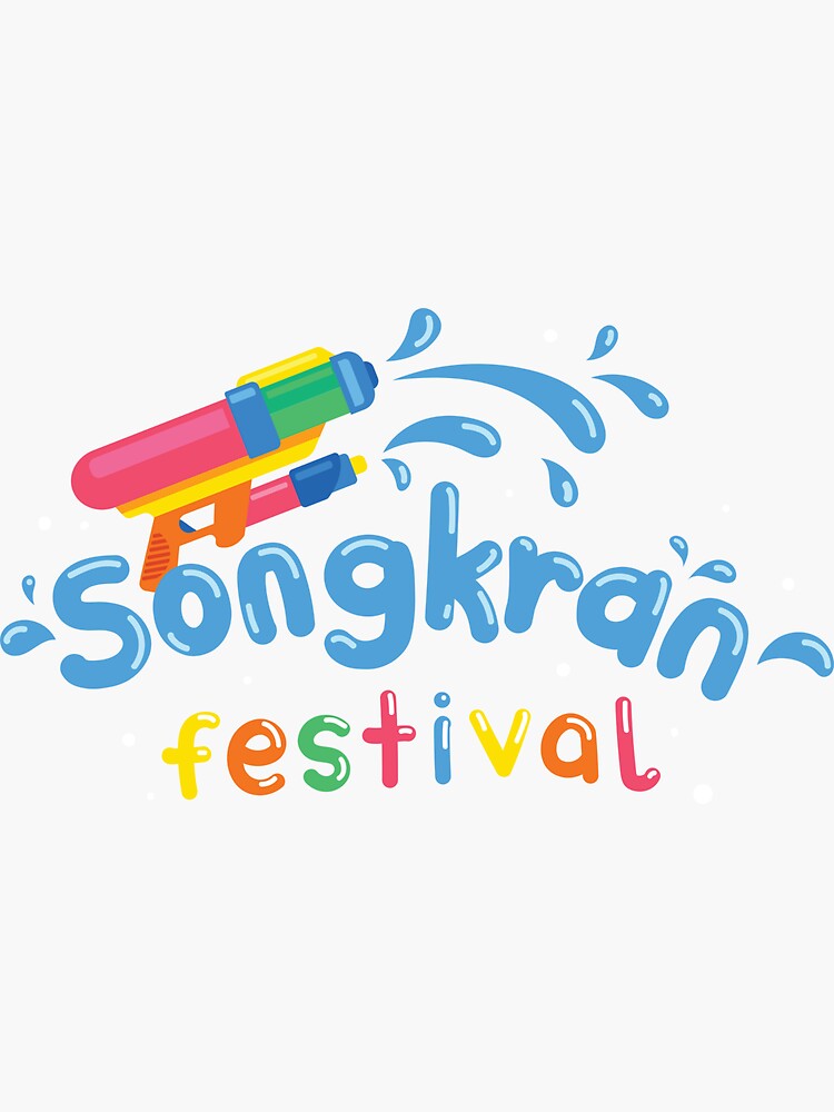 "Songkran Thai Festival" Sticker for Sale by SiddharthaMoon | Redbubble
