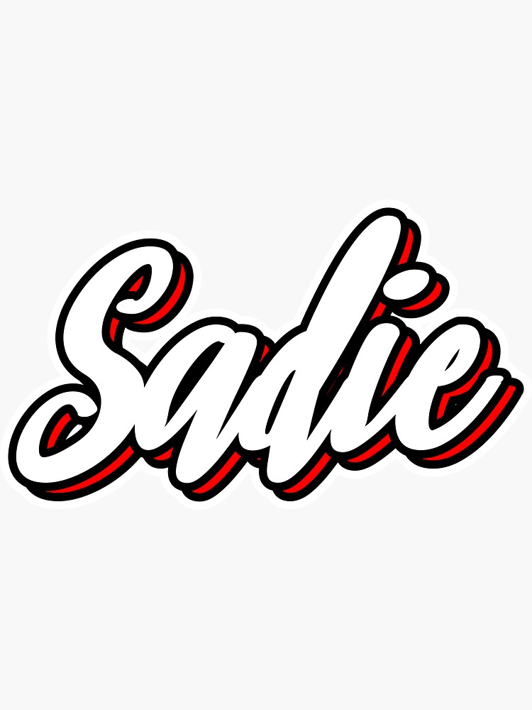 "Sadie first name - hand lettering design" Sticker by sulies | Redbubble