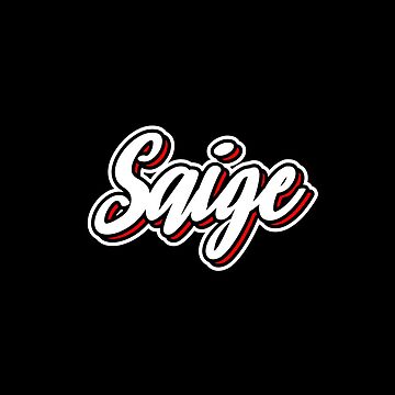 "Saige first name - hand lettering design" Sticker by sulies | Redbubble