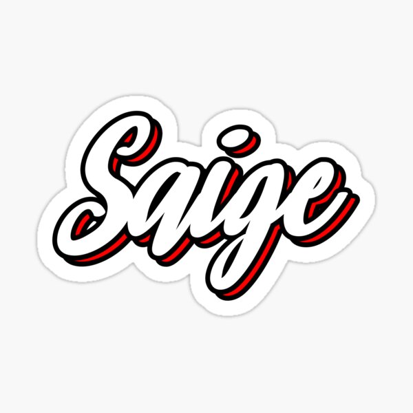 "Saige first name - hand lettering design" Sticker by sulies | Redbubble