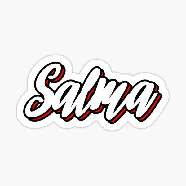 "Salma first name - hand lettering design" Sticker by sulies | Redbubble