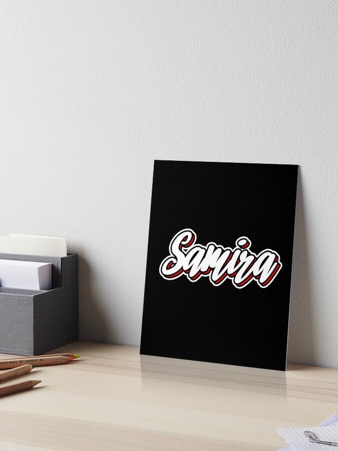 "Samira first name - hand lettering design" Art Board Print by sulies ...